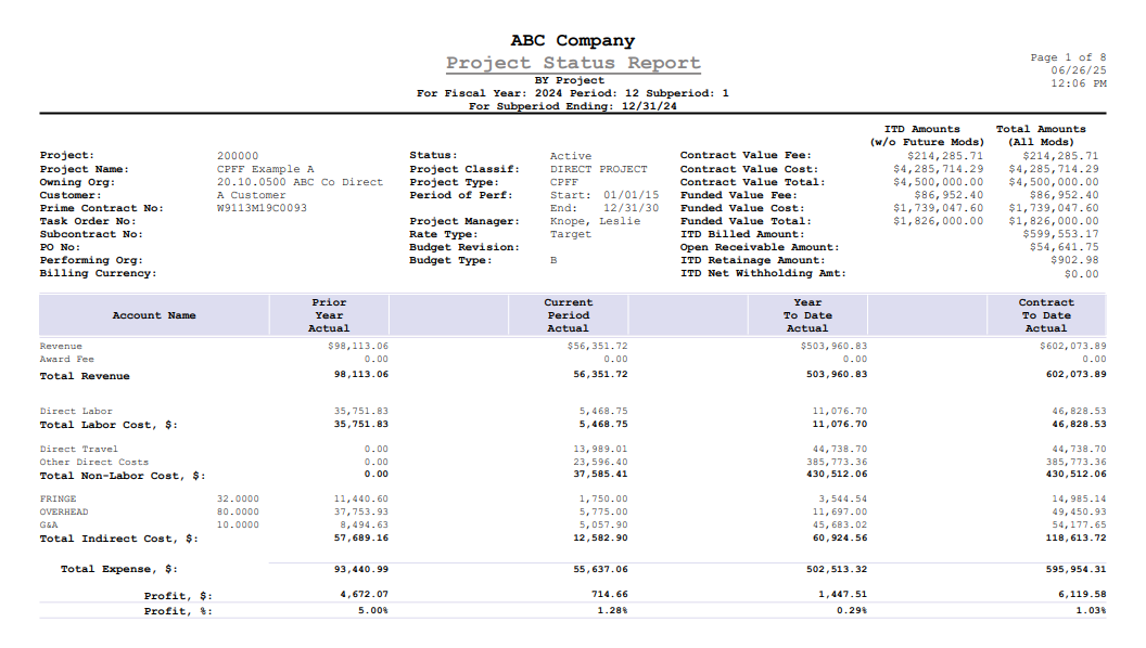Bridging the Gap Between the Project Status Report and Revenue ...