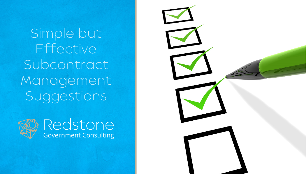 Simple but Effective Subcontract Management Suggestions
