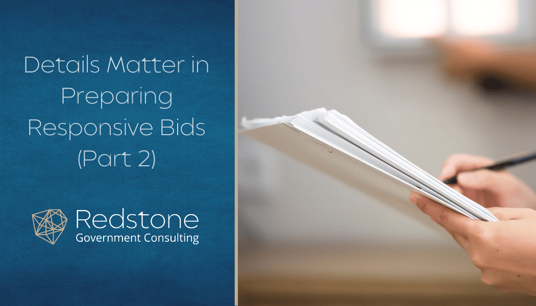Details Matter in Preparing Responsive Bids (Part 2)
