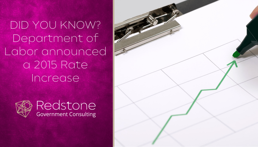 DID YOU KNOW? Department of Labor announced a 2015 Rate Increase