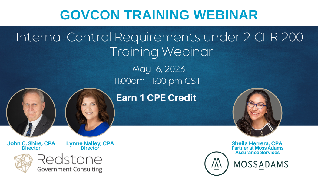 Internal Control Requirements under 2 CFR 200 Training Webinar