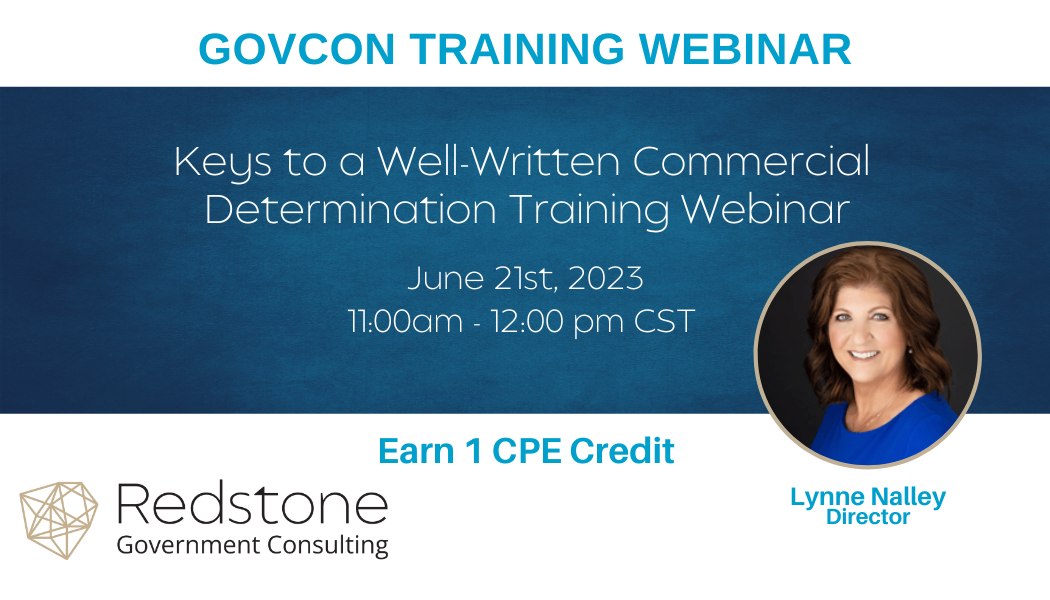 Keys to a Well-Written Commercial Determination Training Webinar