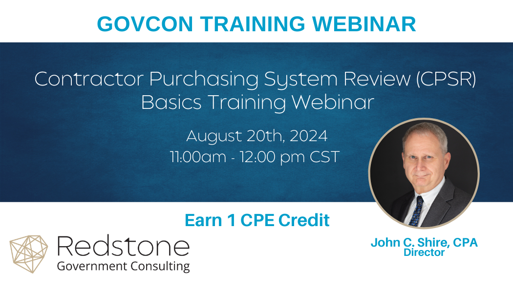 Contractor Purchasing System Review (CPSR) Basics Training Webinar